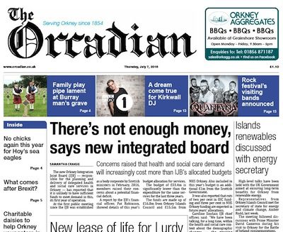In this week's edition of The Orcadian - The Orcadian Online